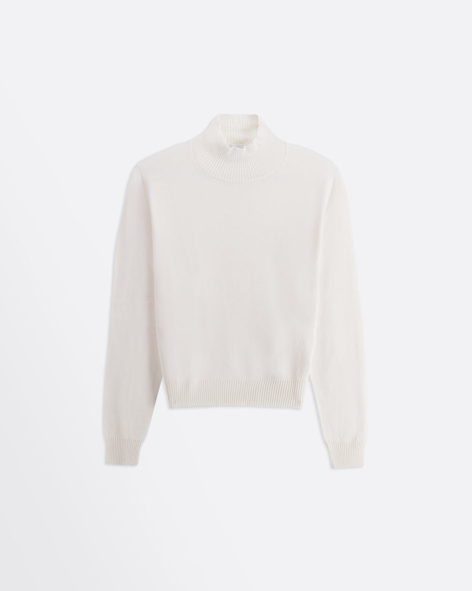 MOCKNECK SLIM SEAMLESS MERINO MILK – SCAGLIONE