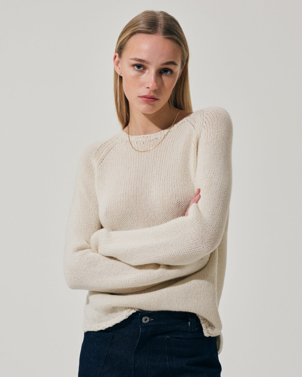 BOAT NECK SUPER SOFT MILK – SCAGLIONE